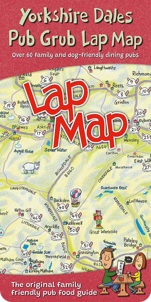 Yorkshire Dales Visitor's Lap Map | Great Stuff from Cardtoons