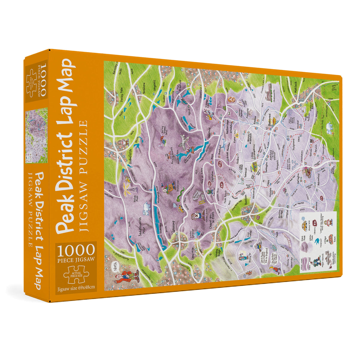 Peak District Lap Map 1,000 Piece Deluxe Jigsaw – Great Stuff from ...