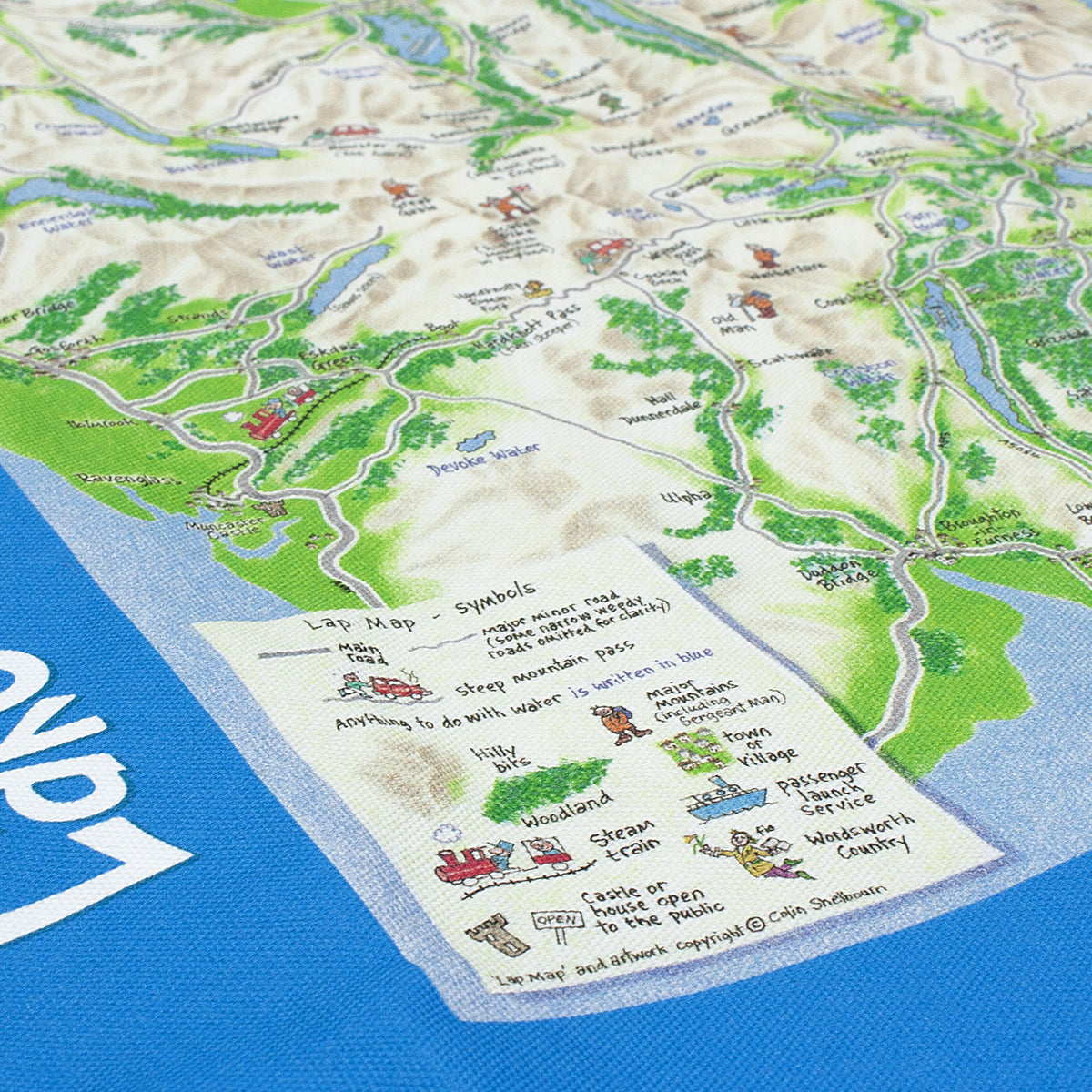 Lake District Lap Map Cotton Tote Bag | Great Stuff – Great Stuff from ...