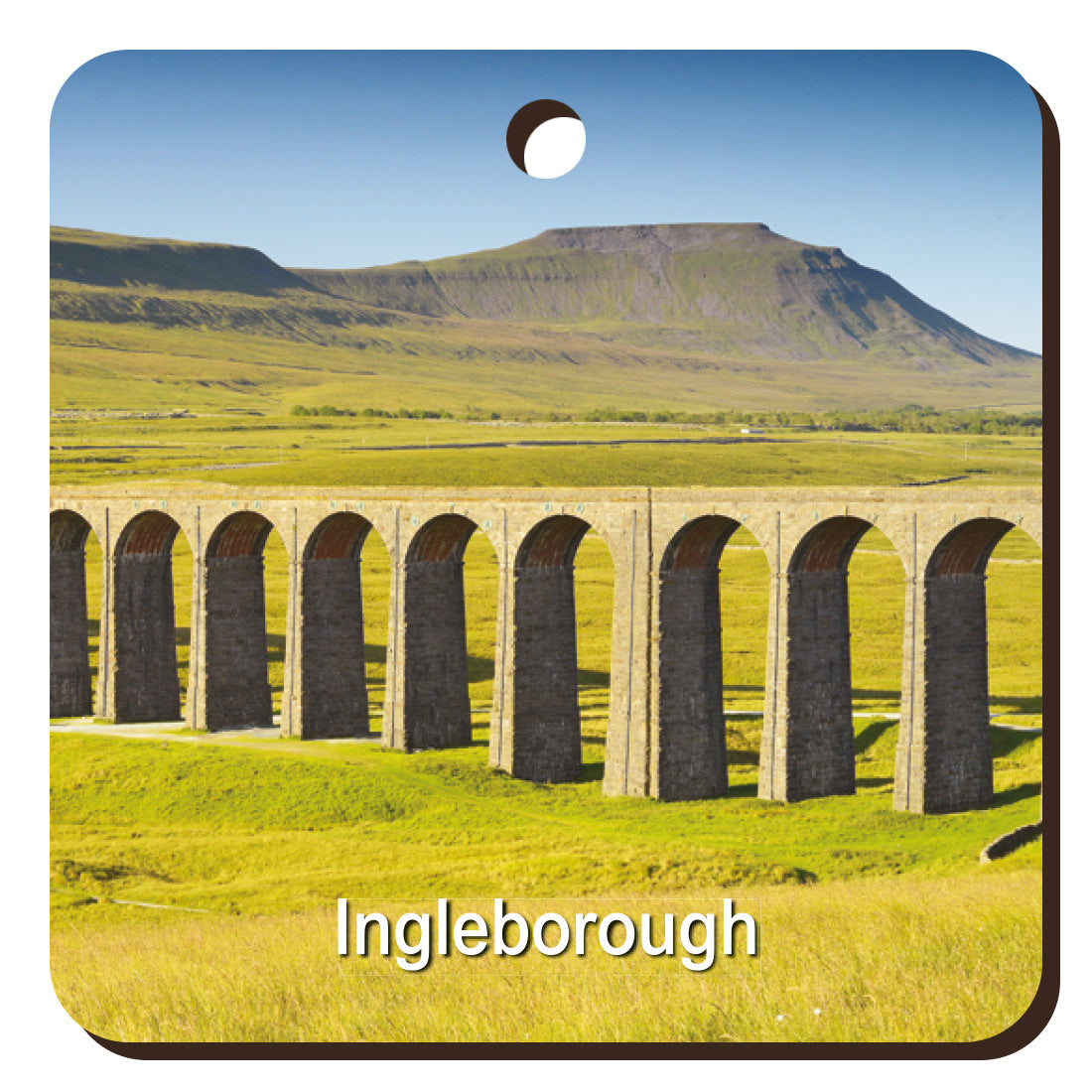 Ingleborough & Ribblehead Viaduct Wooden Keyring | Great Stuff from ...