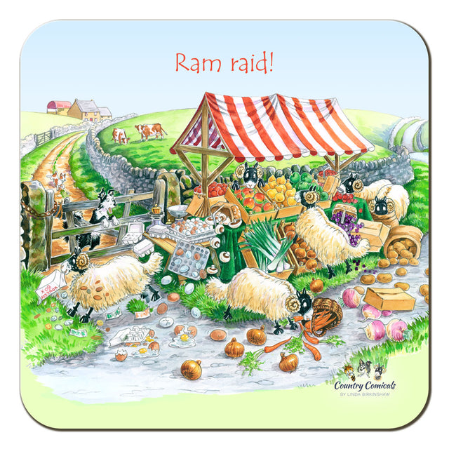 Country Comicals "Ram Raid" Tablemat | Great Stuff from Cardtoons