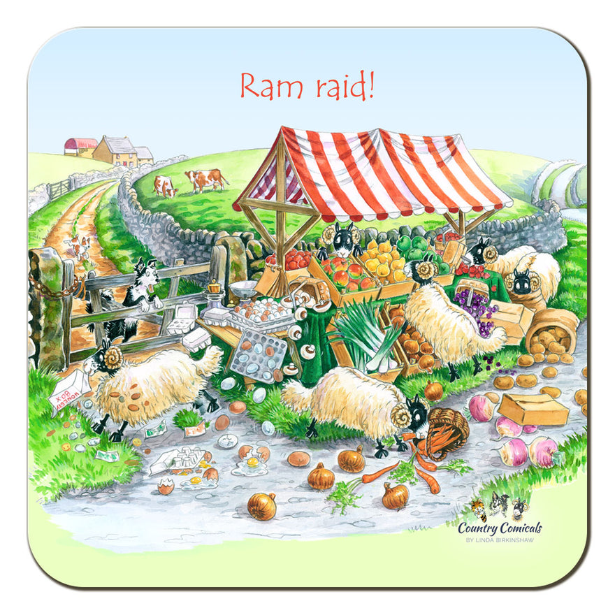 Country Comicals "Ram Raid" Tablemat | Great Stuff from Cardtoons