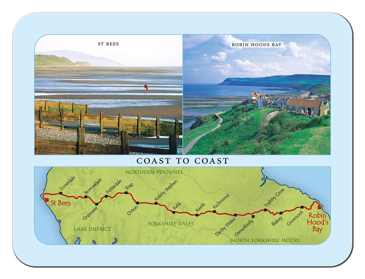 St Bees & Robin Hoods Bay tablemat | Great Stuff from Cardtoons