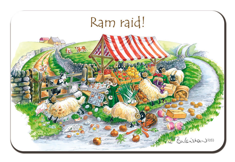 Country Comicals "Ram Raid" Tablemat | Great Stuff from Cardtoons
