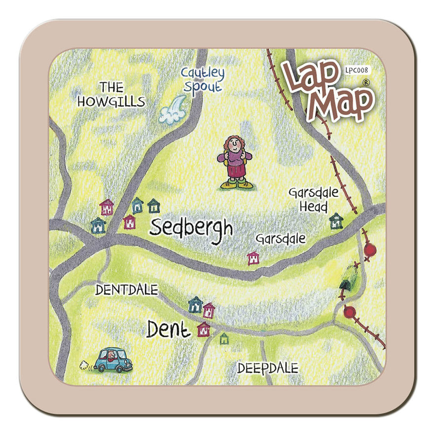 The Three Peaks Lap Map Coaster | Cardtoons Publications – Great Stuff ...