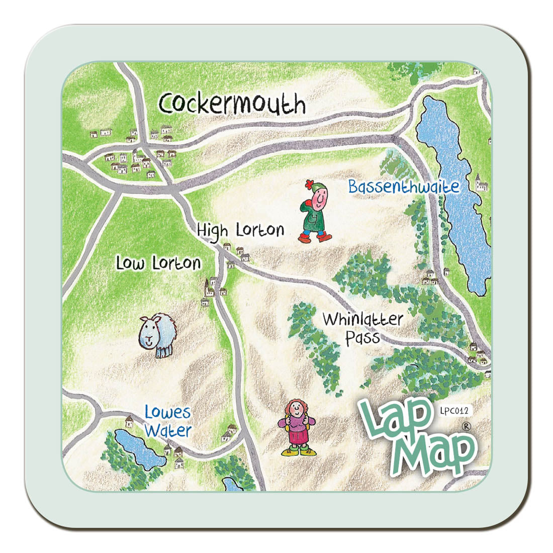 Cockermouth Lap Map Coaster | Cardtoons Publications – Great Stuff from ...