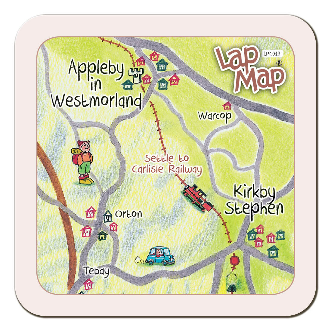 Appleby Lap Map Coaster | Cardtoons Publications – Great Stuff from ...