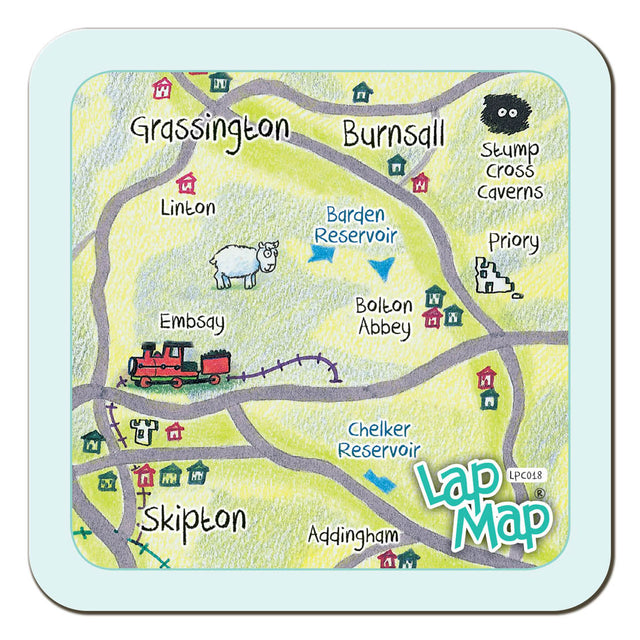 The Three Peaks Lap Map Coaster | Cardtoons Publications – Great Stuff ...